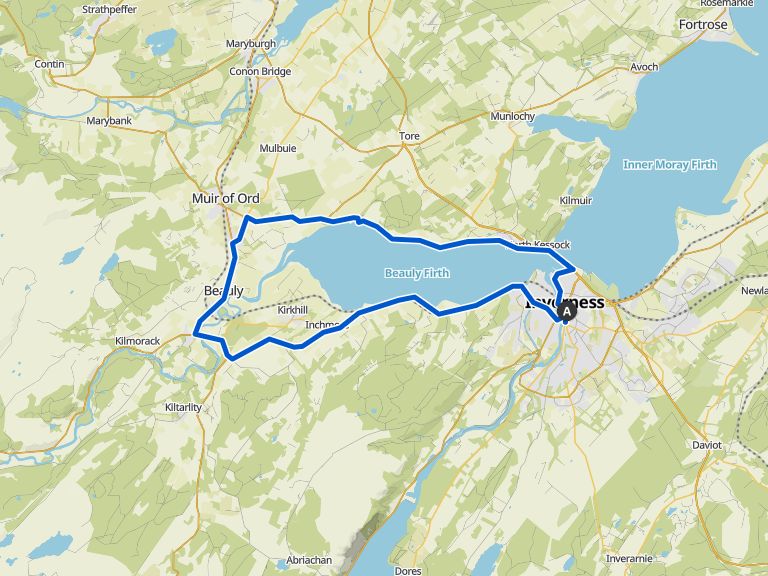 NC500 Beauly Firth Loop from Inverness Station | Rennrad-Tour | Komoot